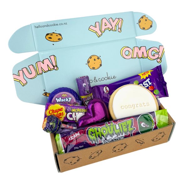 Purple Rain Cookie Gift Box | Celebration Box NZ